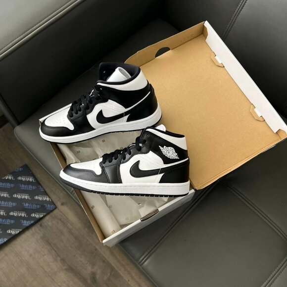 Nike | Shoes | Nike Air Jordan Mid Se Aj1 Panda Elephant Men Casual ...